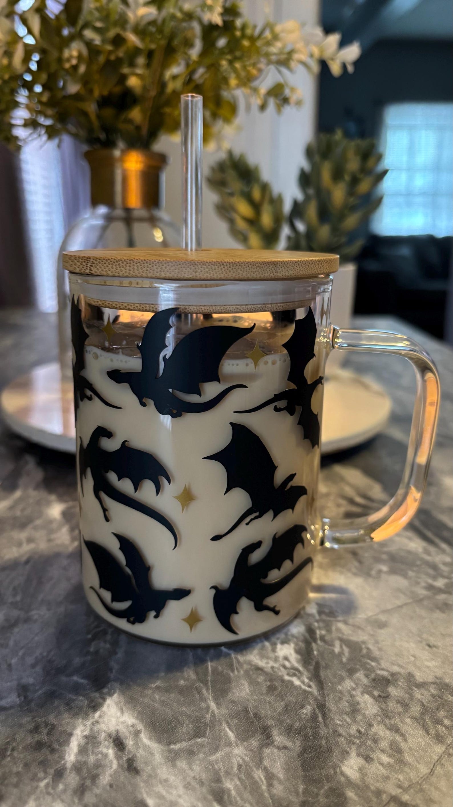 Dragon Fourth Wing Inspired Glass Mug - Etsy