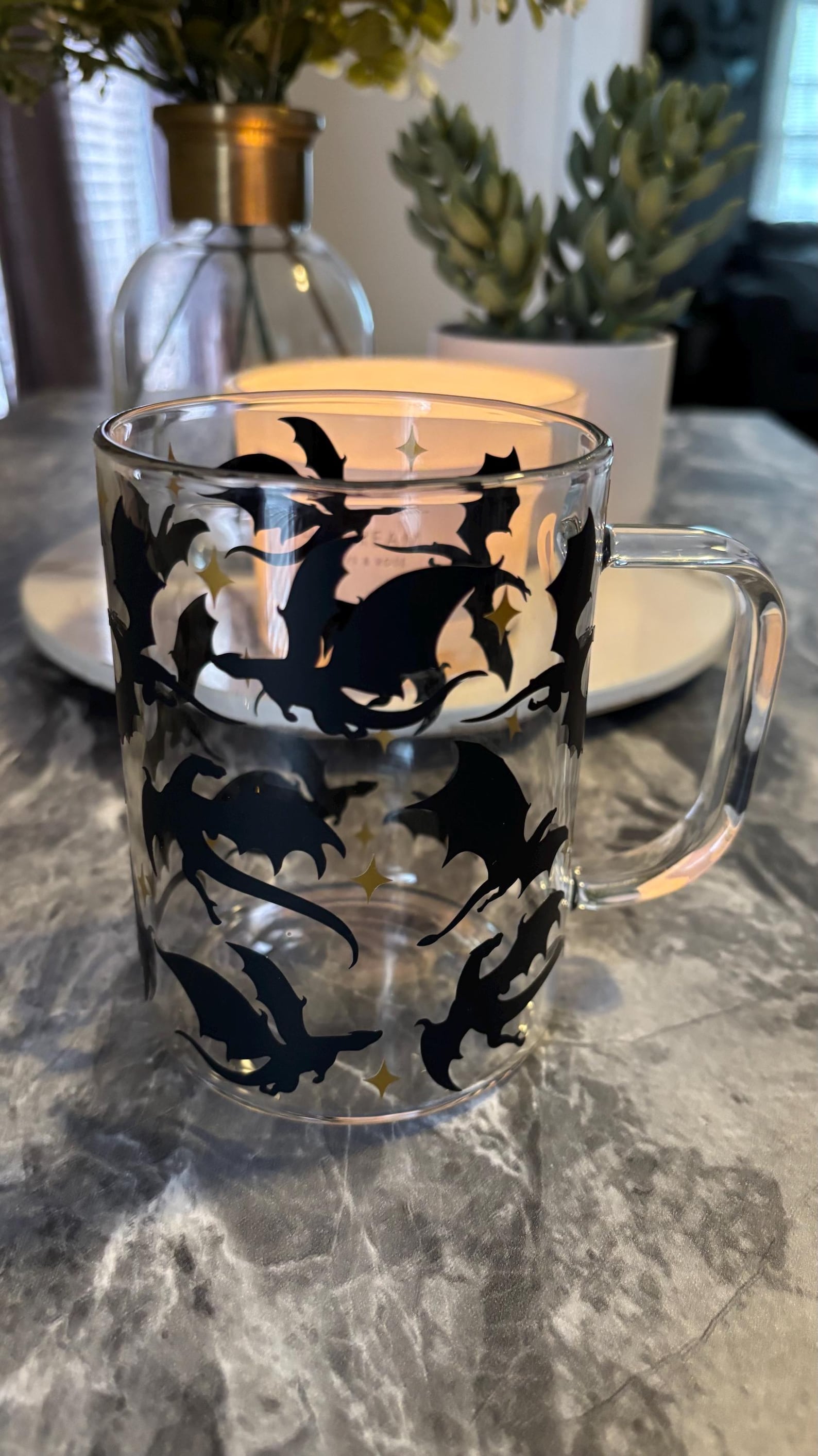 Dragon Fourth Wing Inspired Glass Mug - Etsy