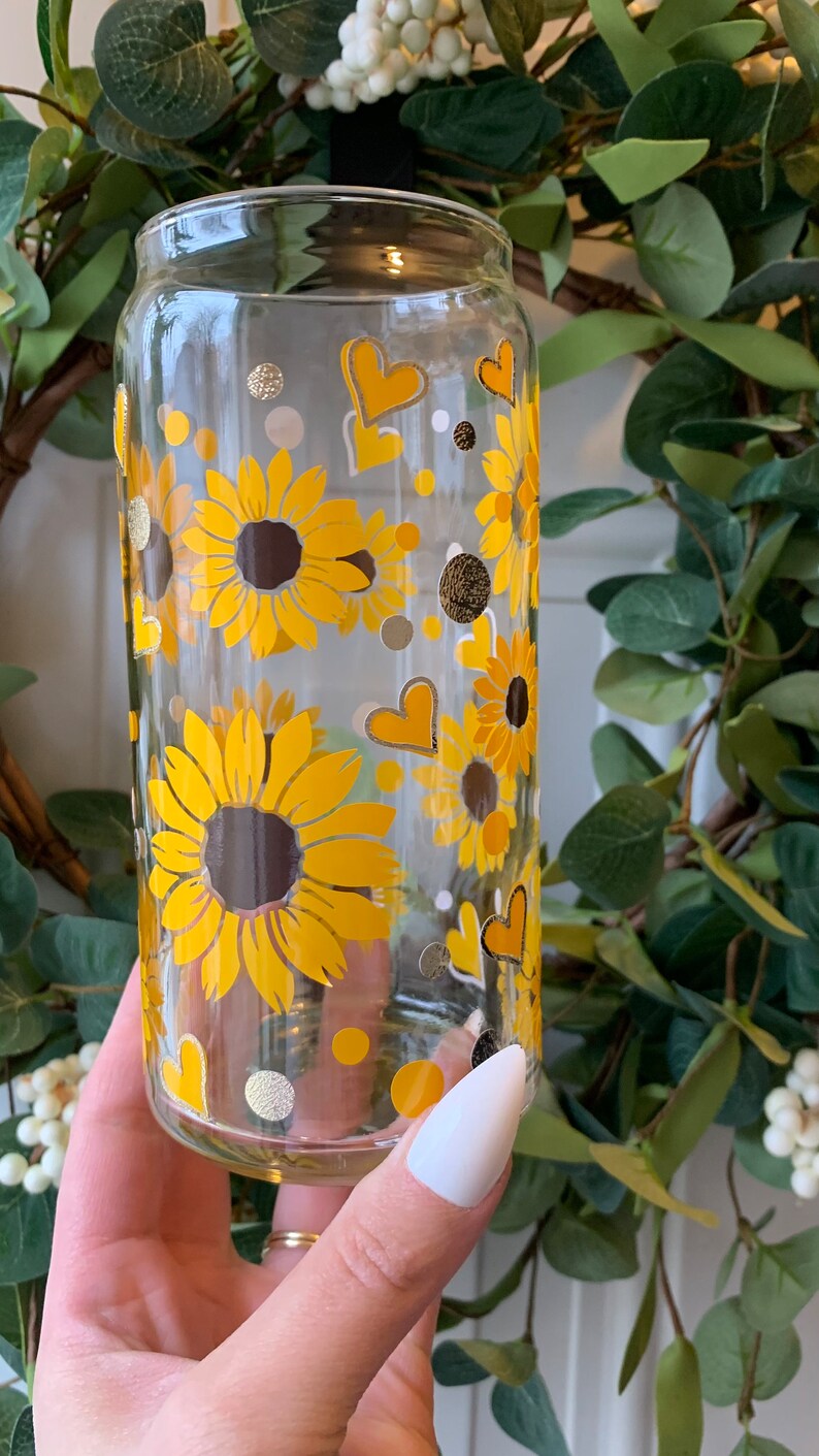 Sunflower Glass - Etsy
