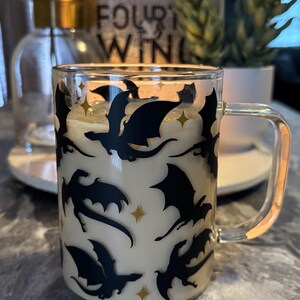 Dragon Fourth Wing Inspired Glass Mug - Etsy