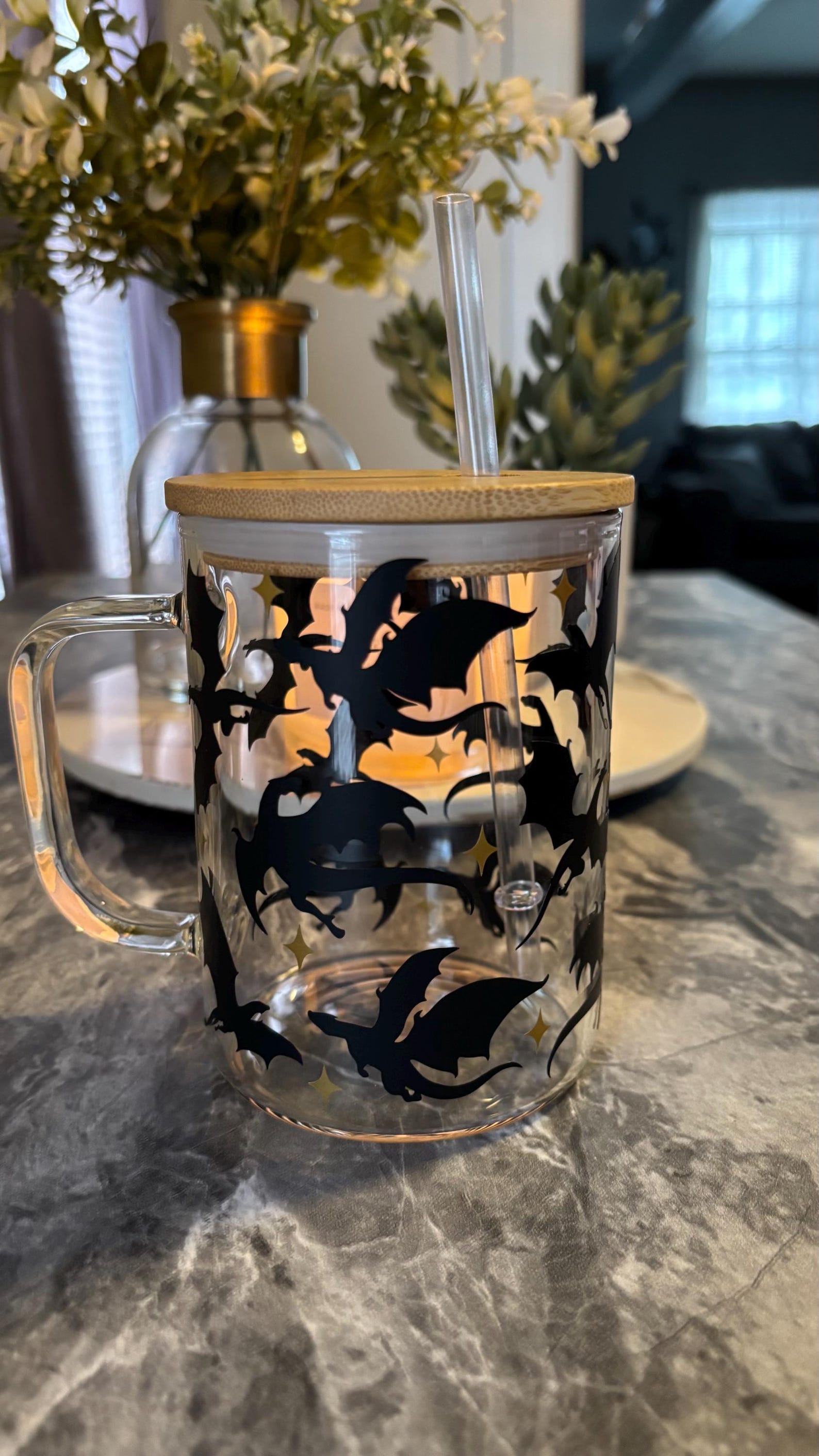 Dragon Fourth Wing Inspired Glass Mug - Etsy
