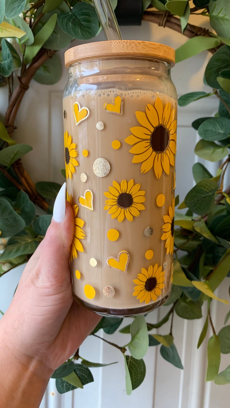 Sunflower Glass - Etsy