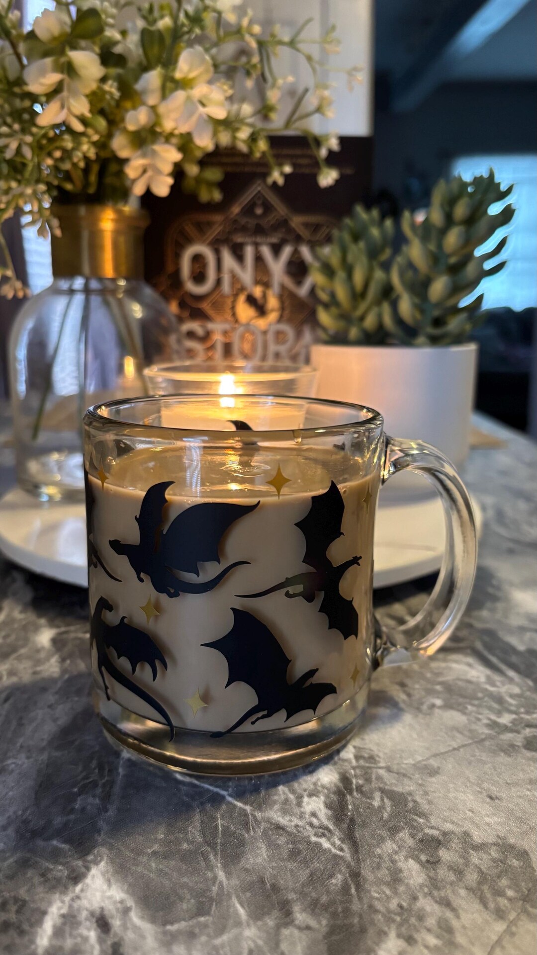 Dragon Fourth Wing Inspired Glass Mug - Etsy