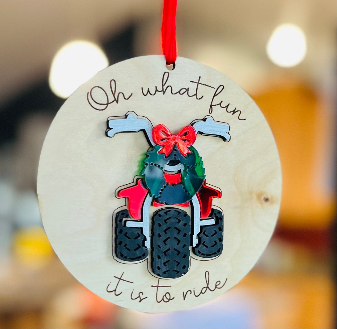 Three Wheeler and Four Wheeler Christmas Ornaments With Mirrored ...