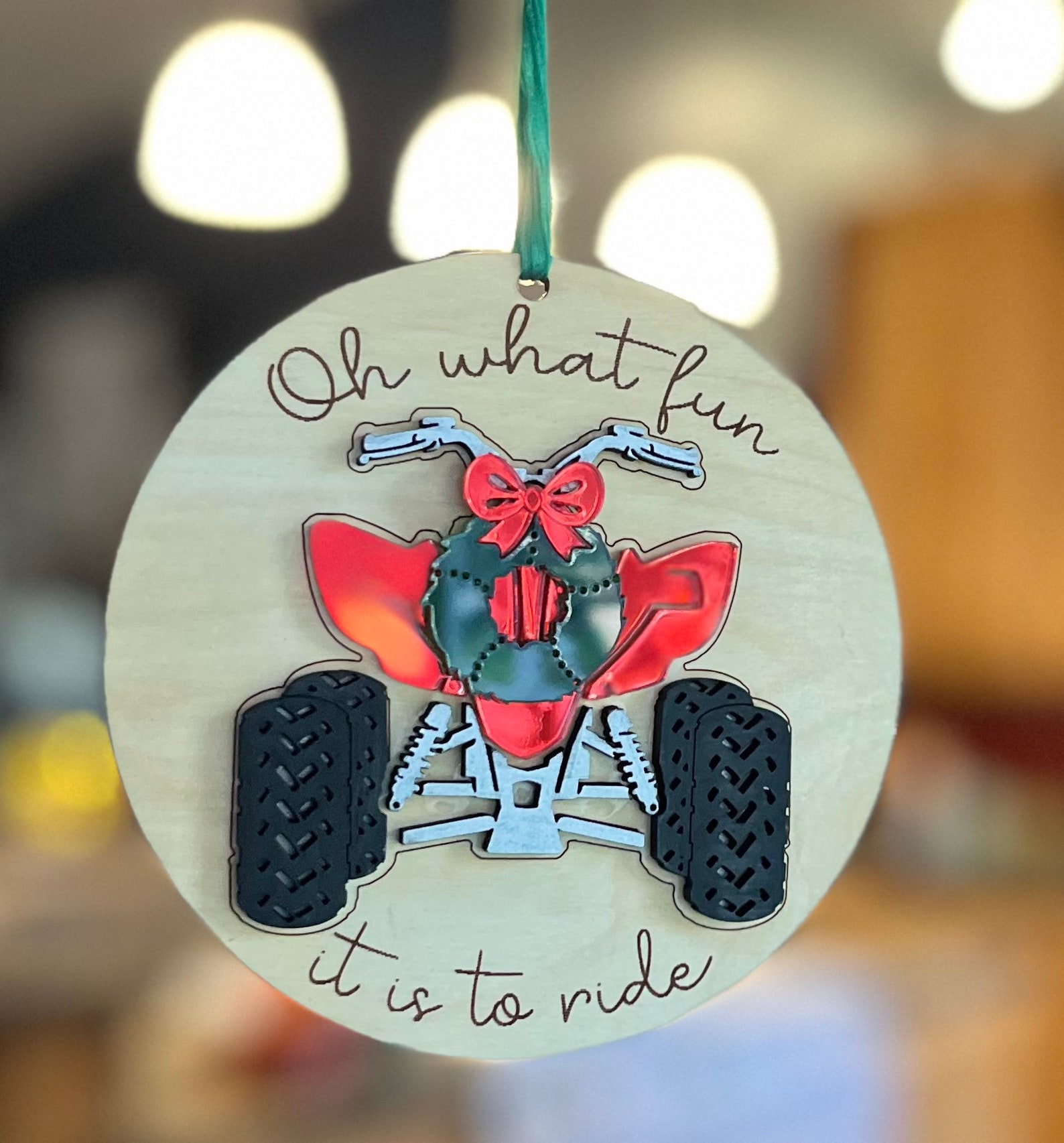 Three Wheeler and Four Wheeler Christmas Ornaments With Mirrored ...