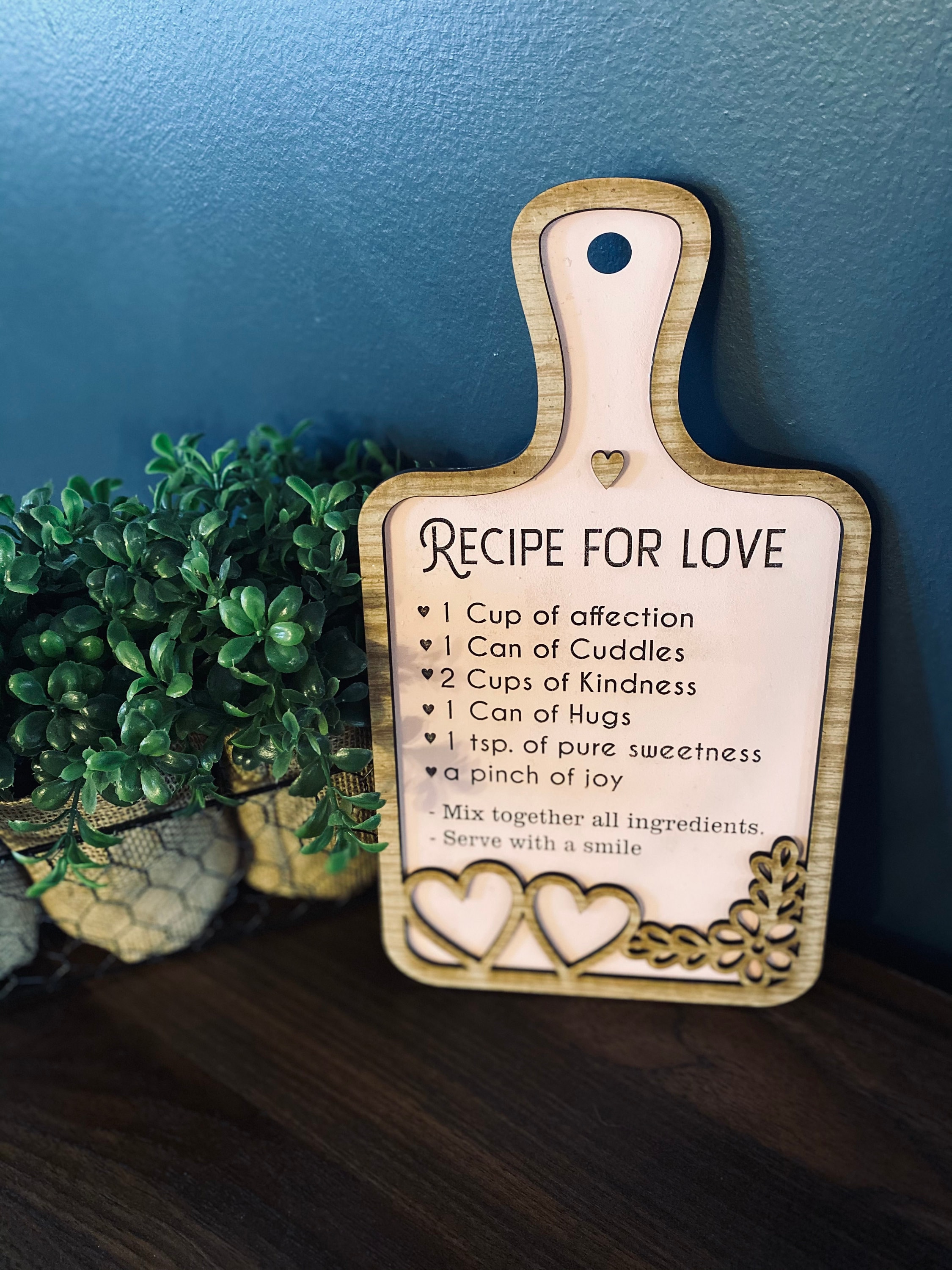 Recipe for Love Sign - Etsy