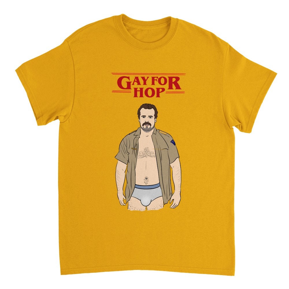 Funny Gay For Hop Stranger Things Jim Hopper David Harbour Hawkins Lgbt