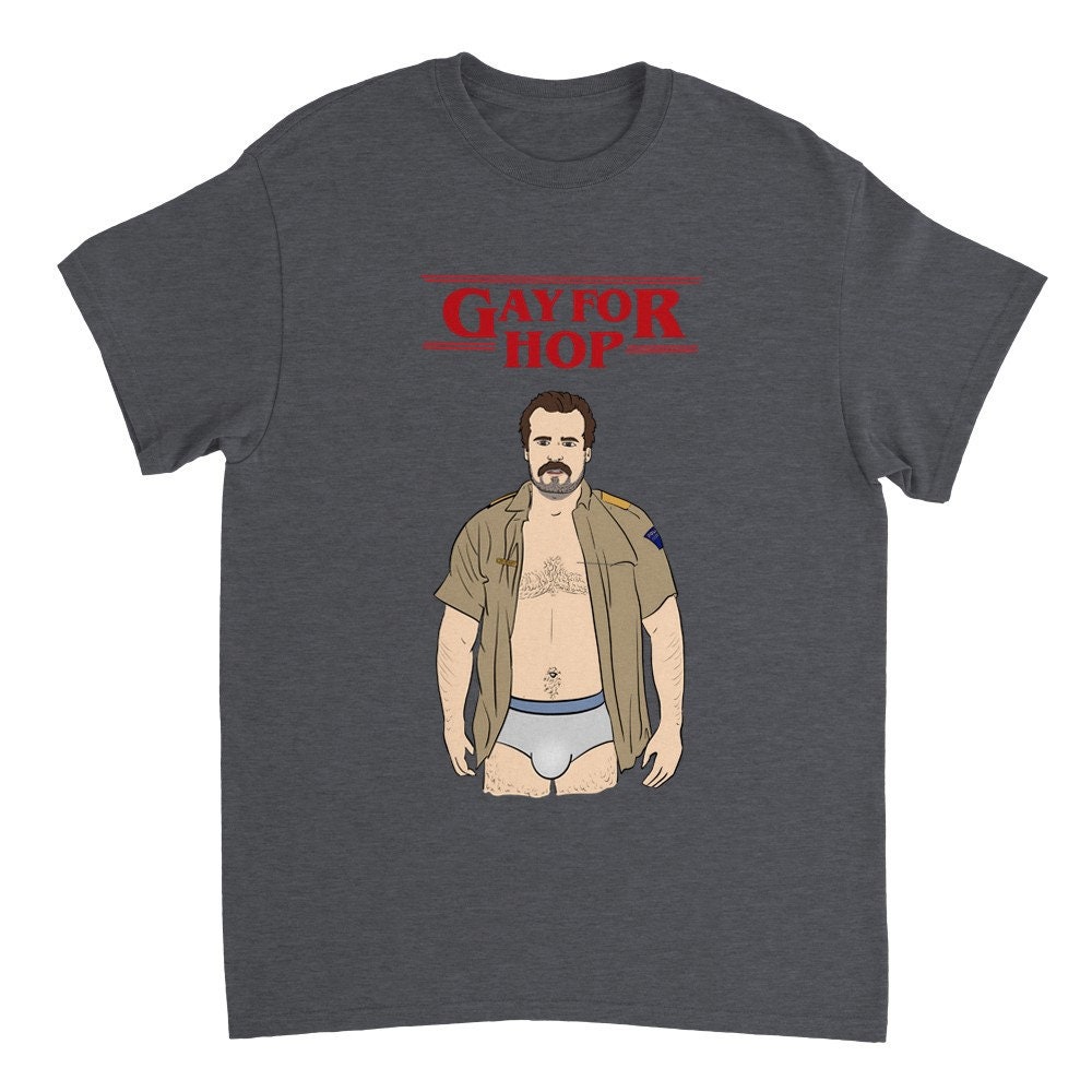 Funny Gay For Hop Stranger Things Jim Hopper David Harbour Hawkins Lgbt