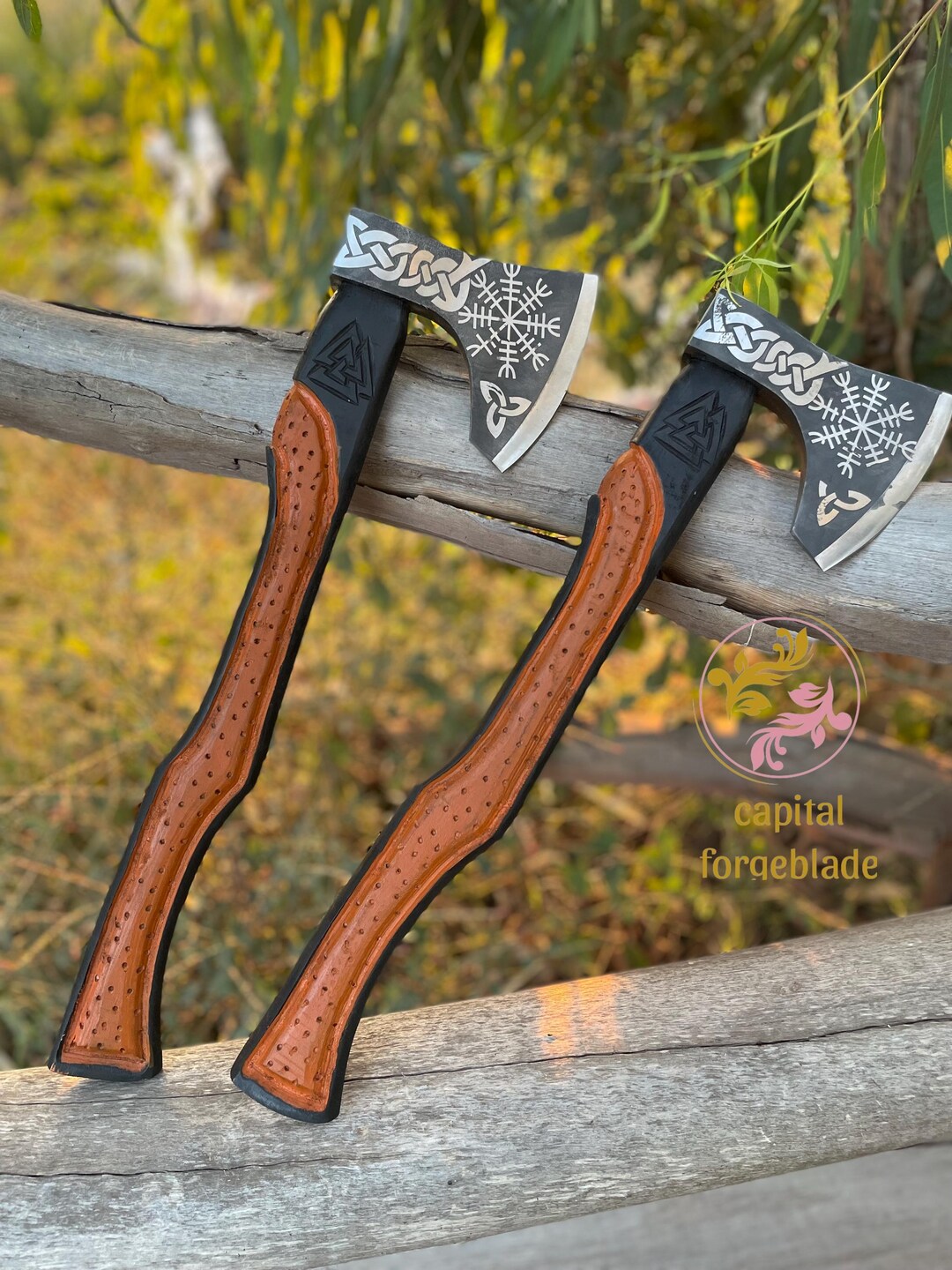 Custom Gift Viking Hatchet Axe, Hand Forged Carbon Steel Throwing ...