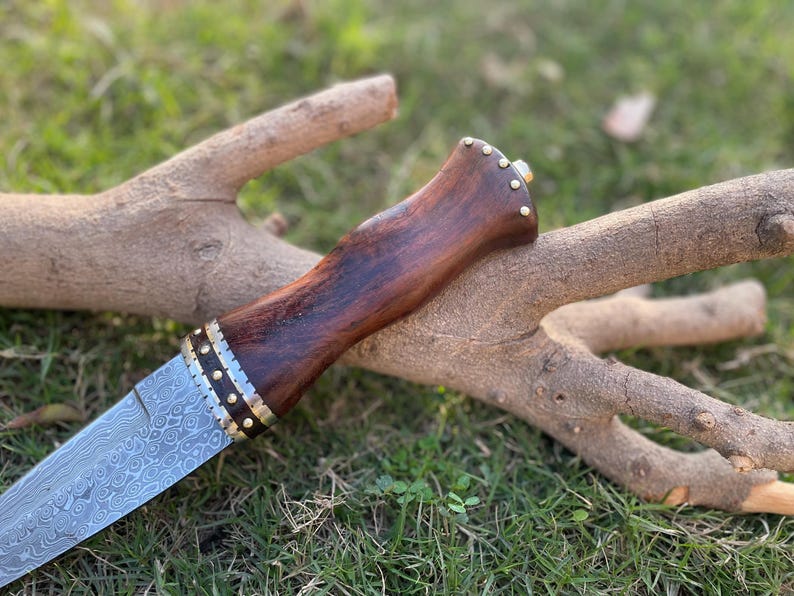 Commander Lexa Dagger From the 100, Damascus Steel Hunting Knife ...