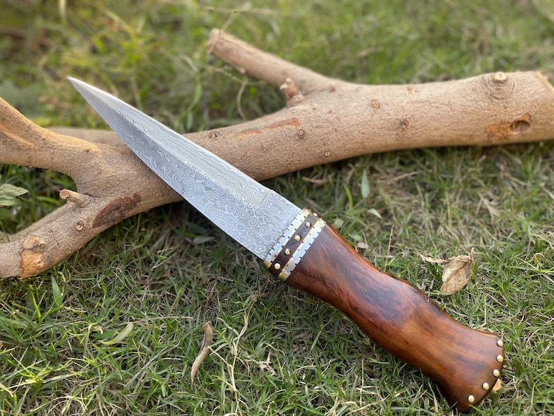 Commander Lexa Dagger From the 100, Damascus Steel Hunting Knife ...