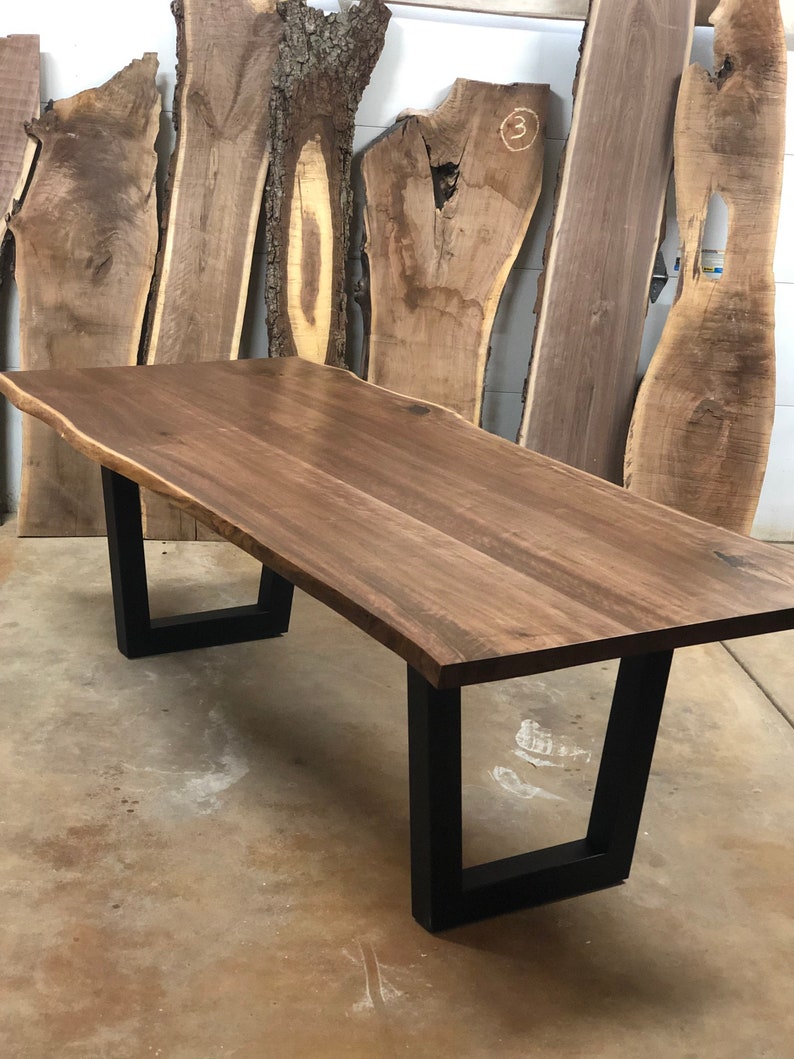Black Walnut Live Edge Dining Table - Etsy