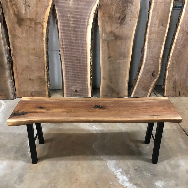 Live Edge Bench - Etsy