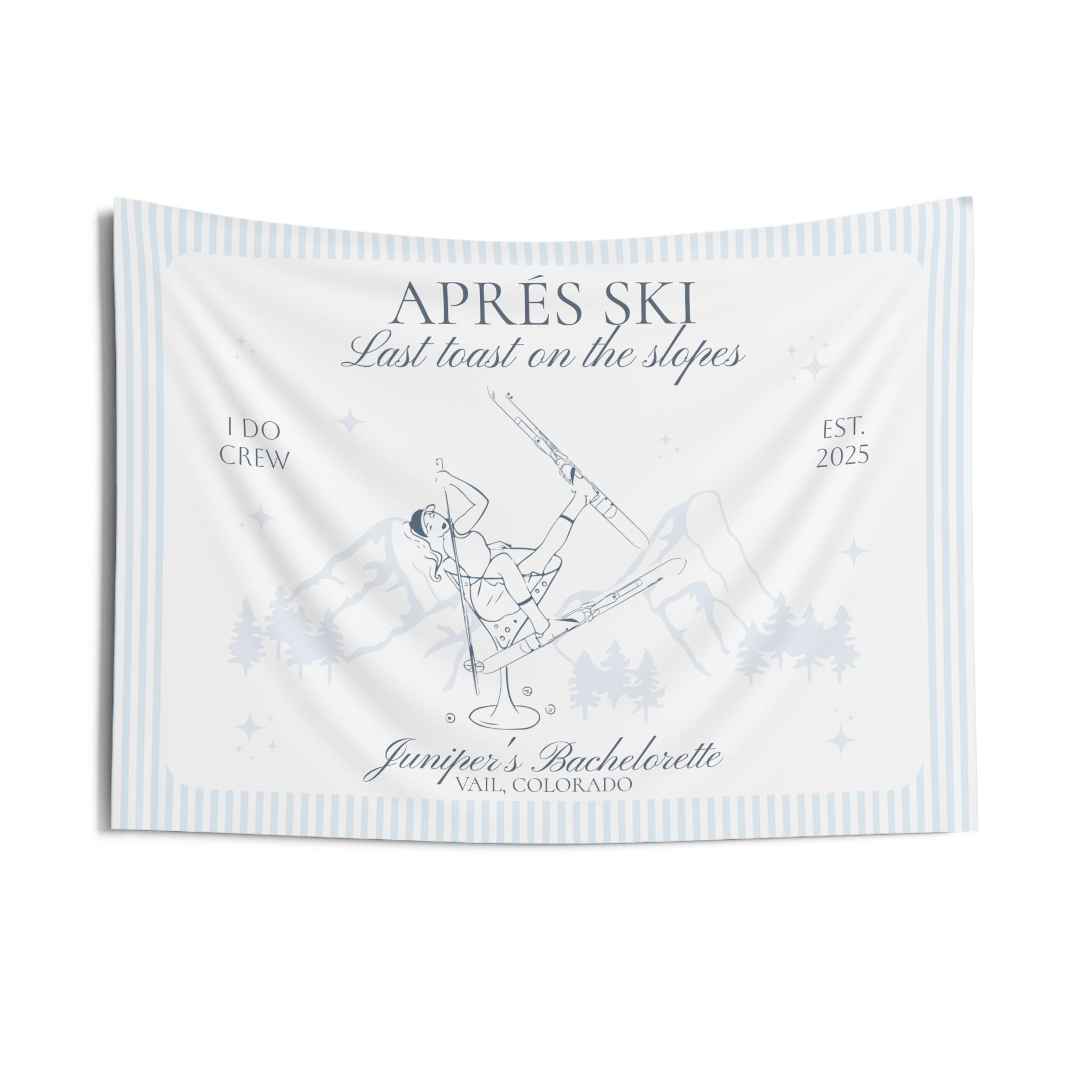 Ski Trip Party Banner, Indoor Wall Tapestries, Bachelorette Photo ...