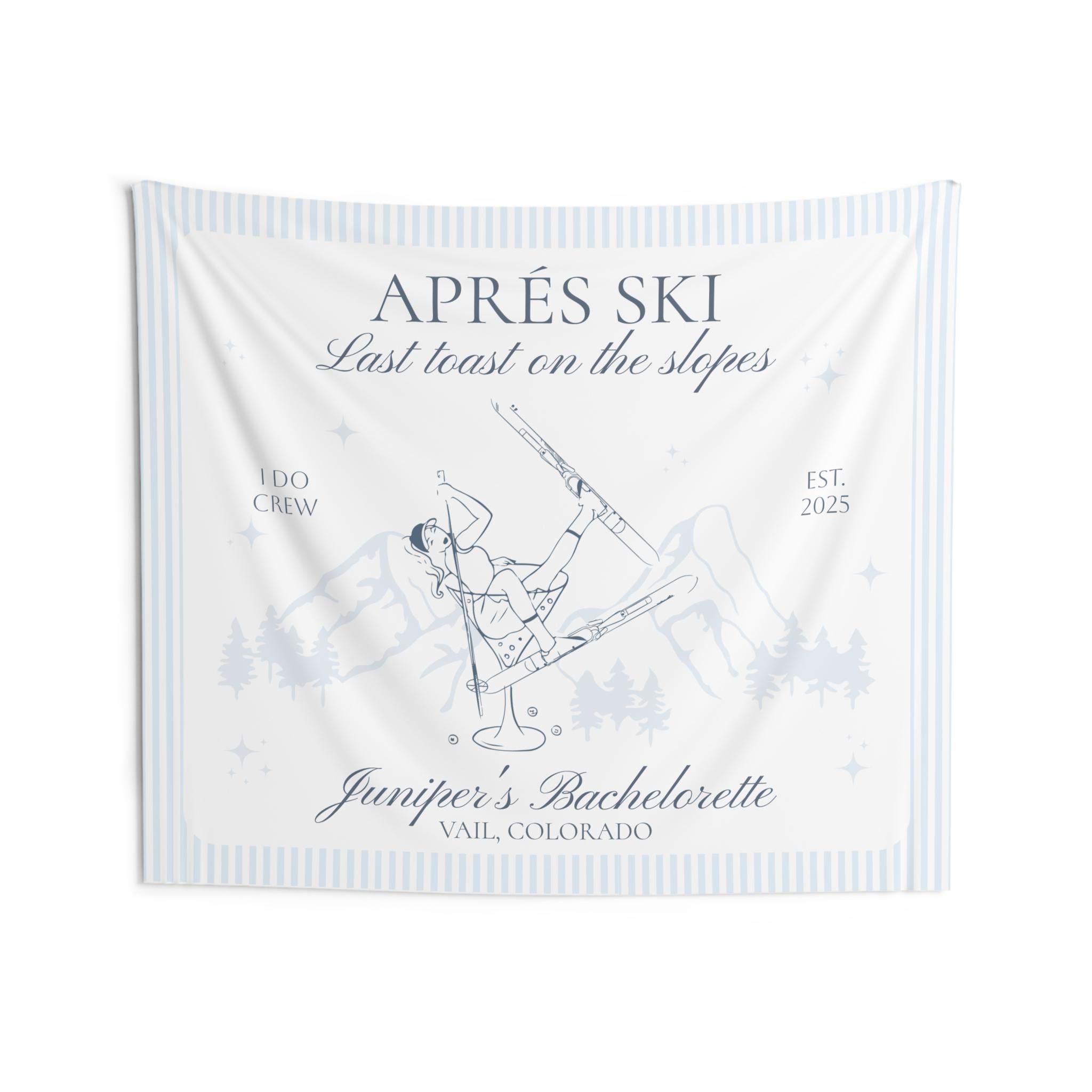 Ski Trip Party Banner, Indoor Wall Tapestries, Bachelorette Photo ...