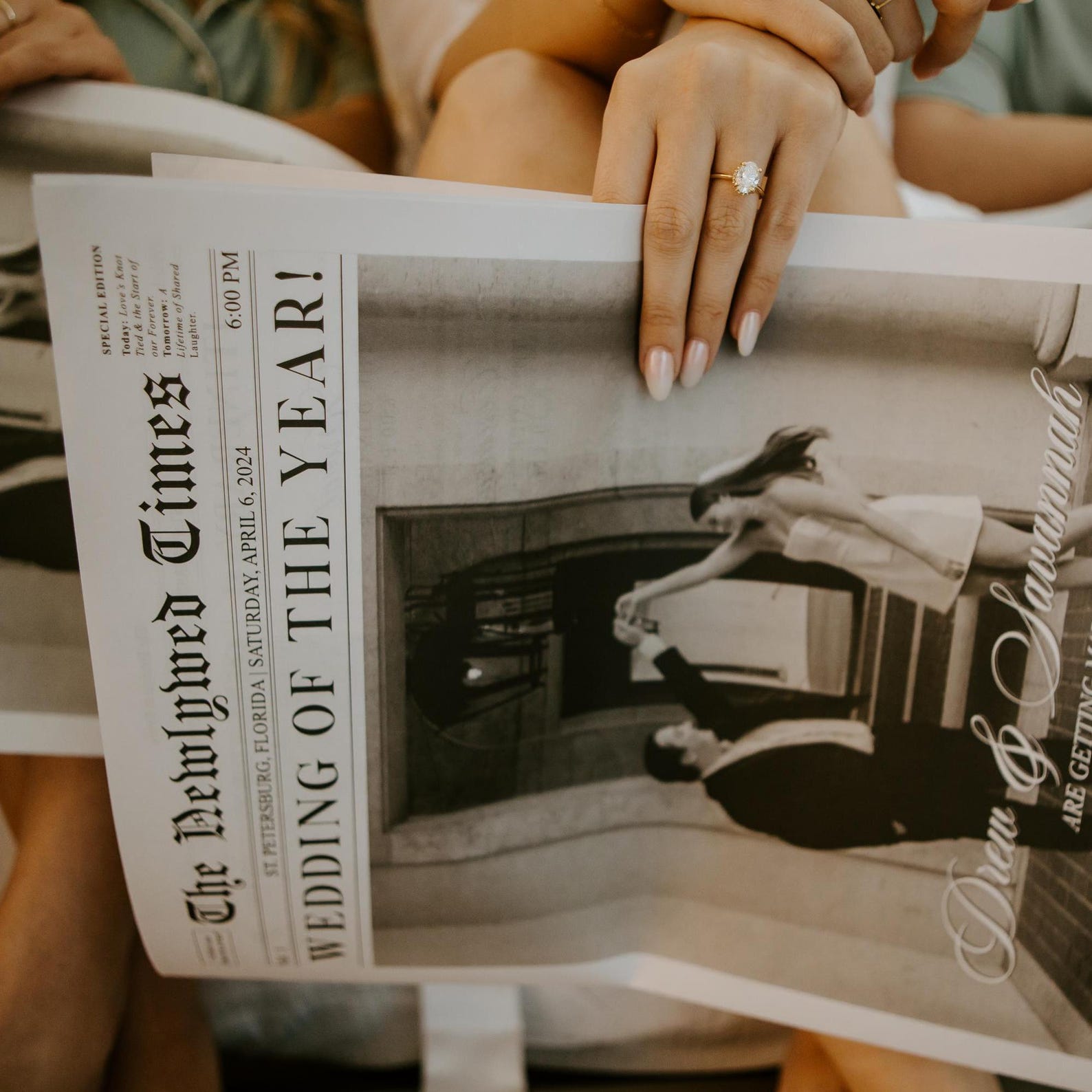 4 Page Wedding Newspaper Canva Template, Editable Wedding Newspaper ...