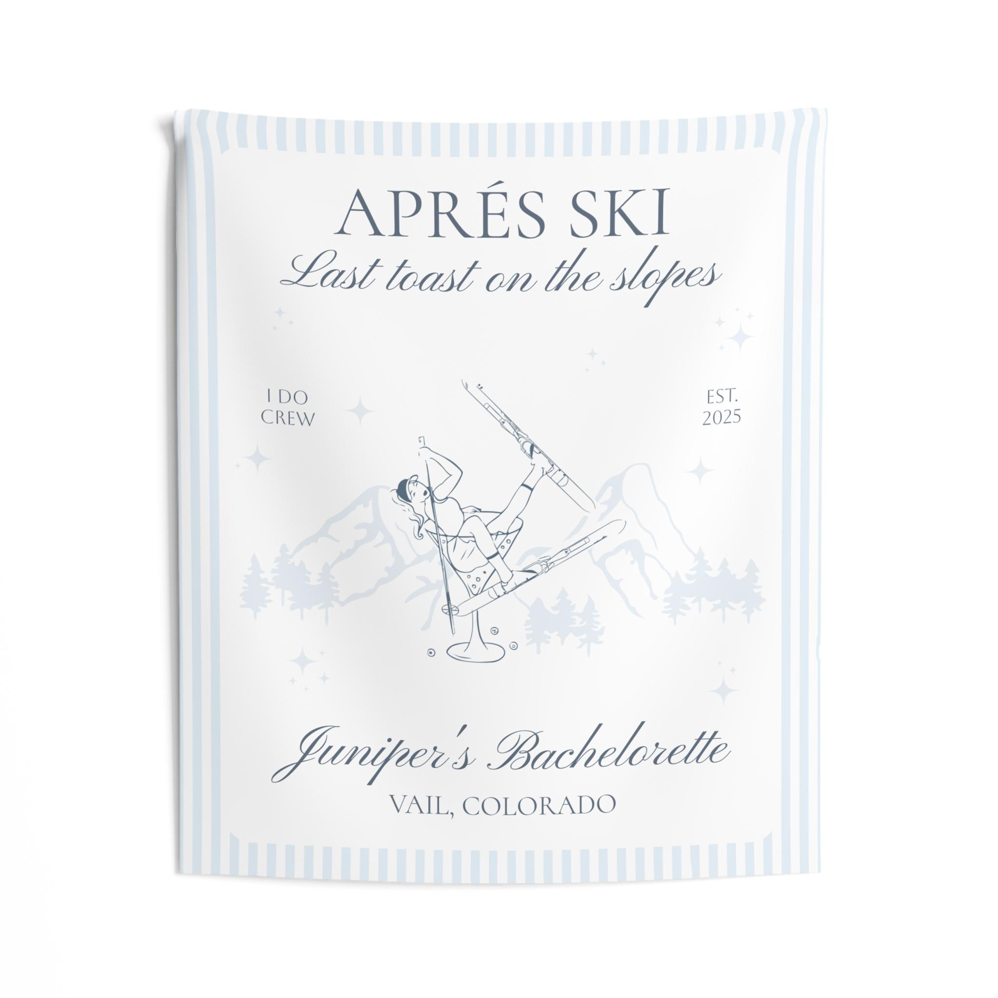 Ski Trip Party Banner, Indoor Wall Tapestries, Bachelorette Photo ...