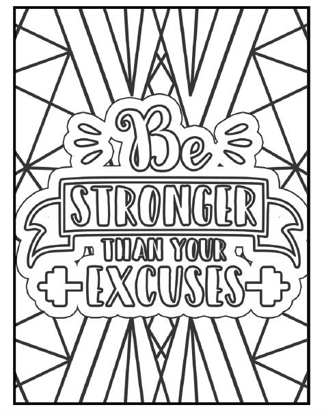 Motivational Coloring Pages - Etsy