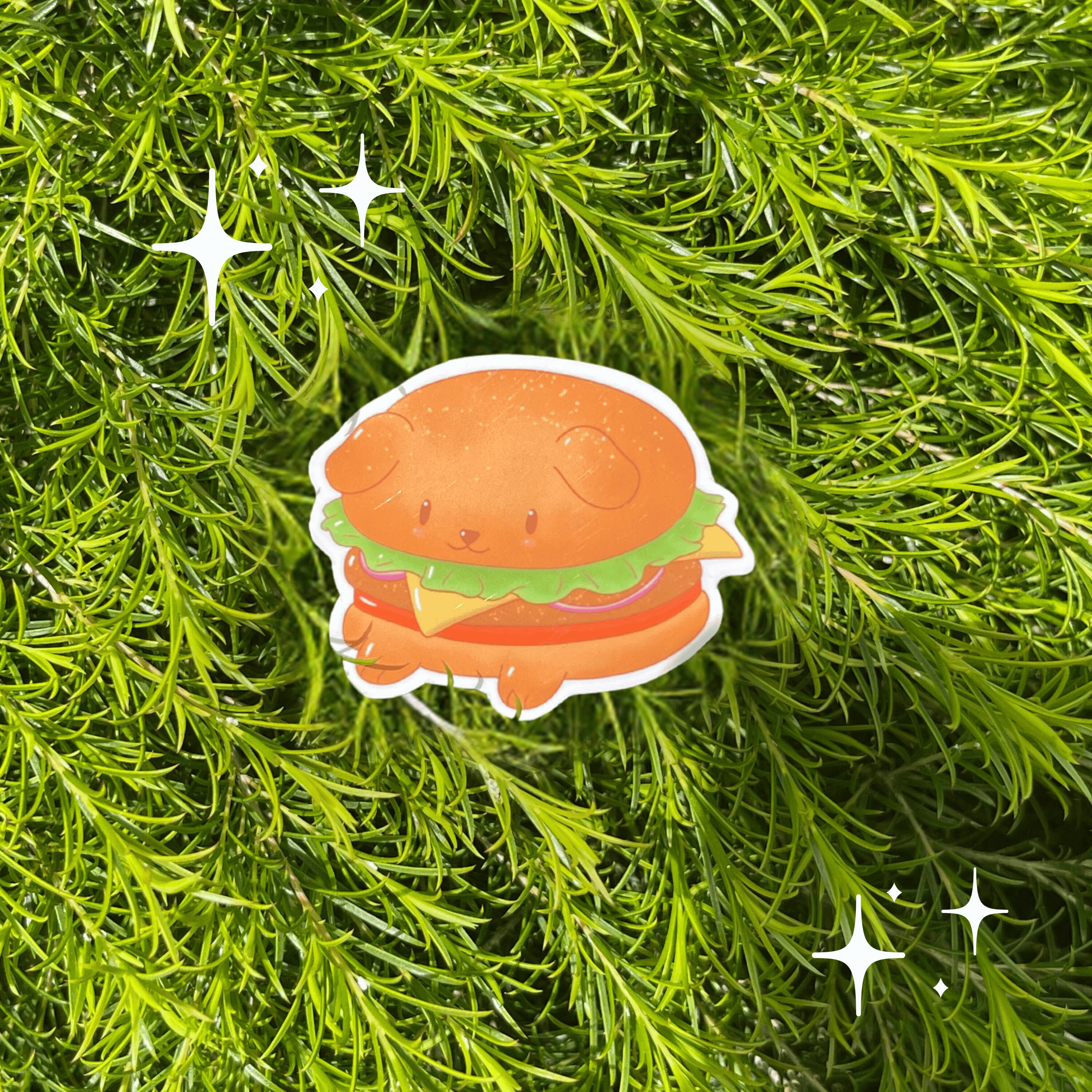 Animal Burger Glossy Sticker Set/animal Sticker/food Sticker - Etsy