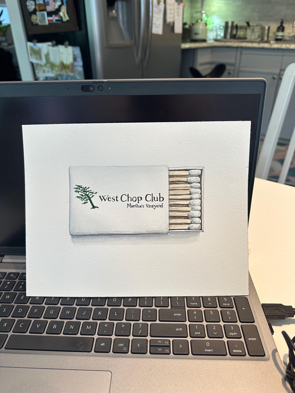 West Chop Club Martha's Vineyard Watercolor Matchbook Print, Matchbox ...