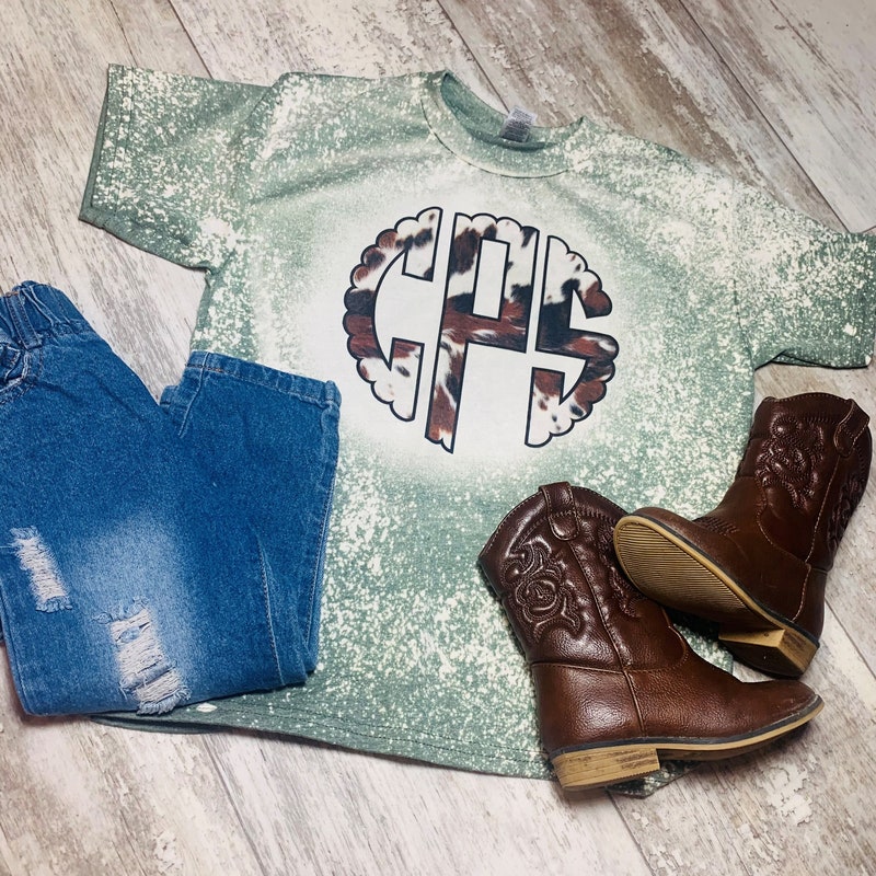 Bleached Monogram Shirt - Etsy