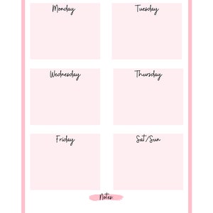 Printable Weekly Planner With Goals and Meal Prep - Etsy