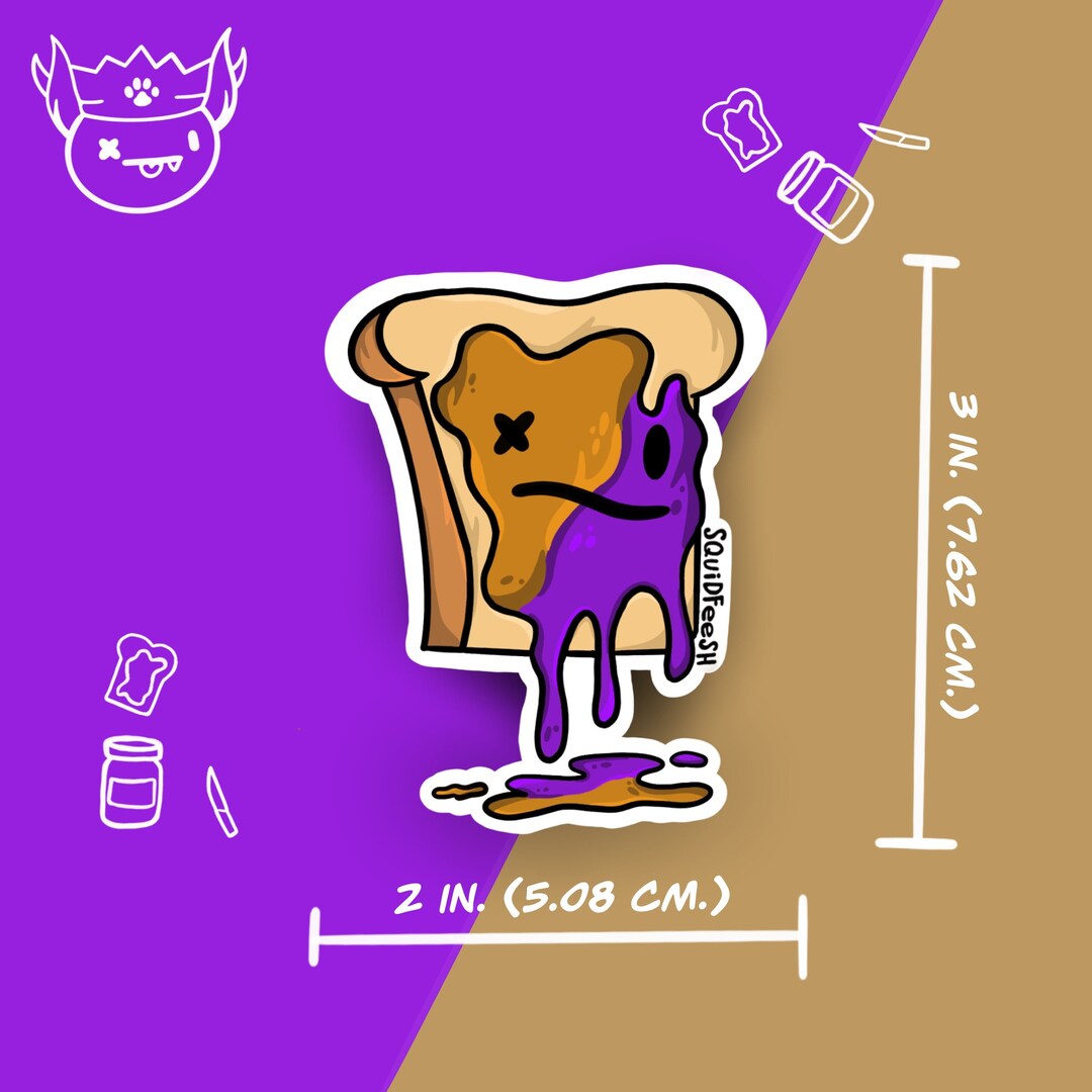 PB & J Toast - Sticker - Etsy