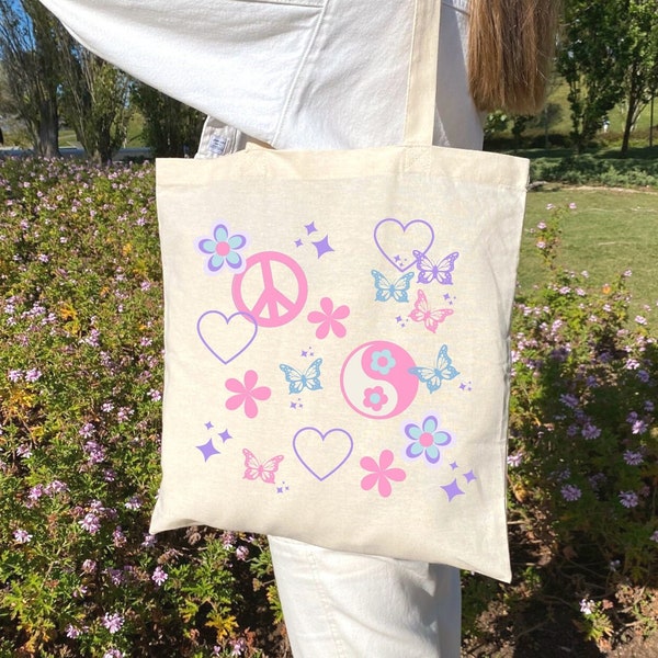 Preppy Tote Bag - Etsy