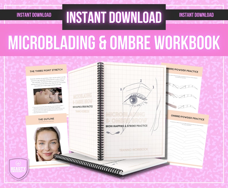 2022 Microblading Practice, Hair Strokes, Brow Mapping, PMU Training ...