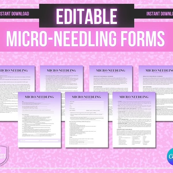 Microneedling Consent Form Template - Etsy