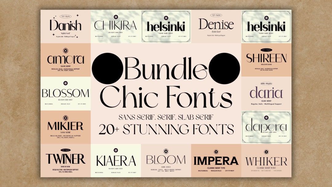 Luxury, Chic, and Elegant Font Bundle |procreate Prints| Vintage Canva ...