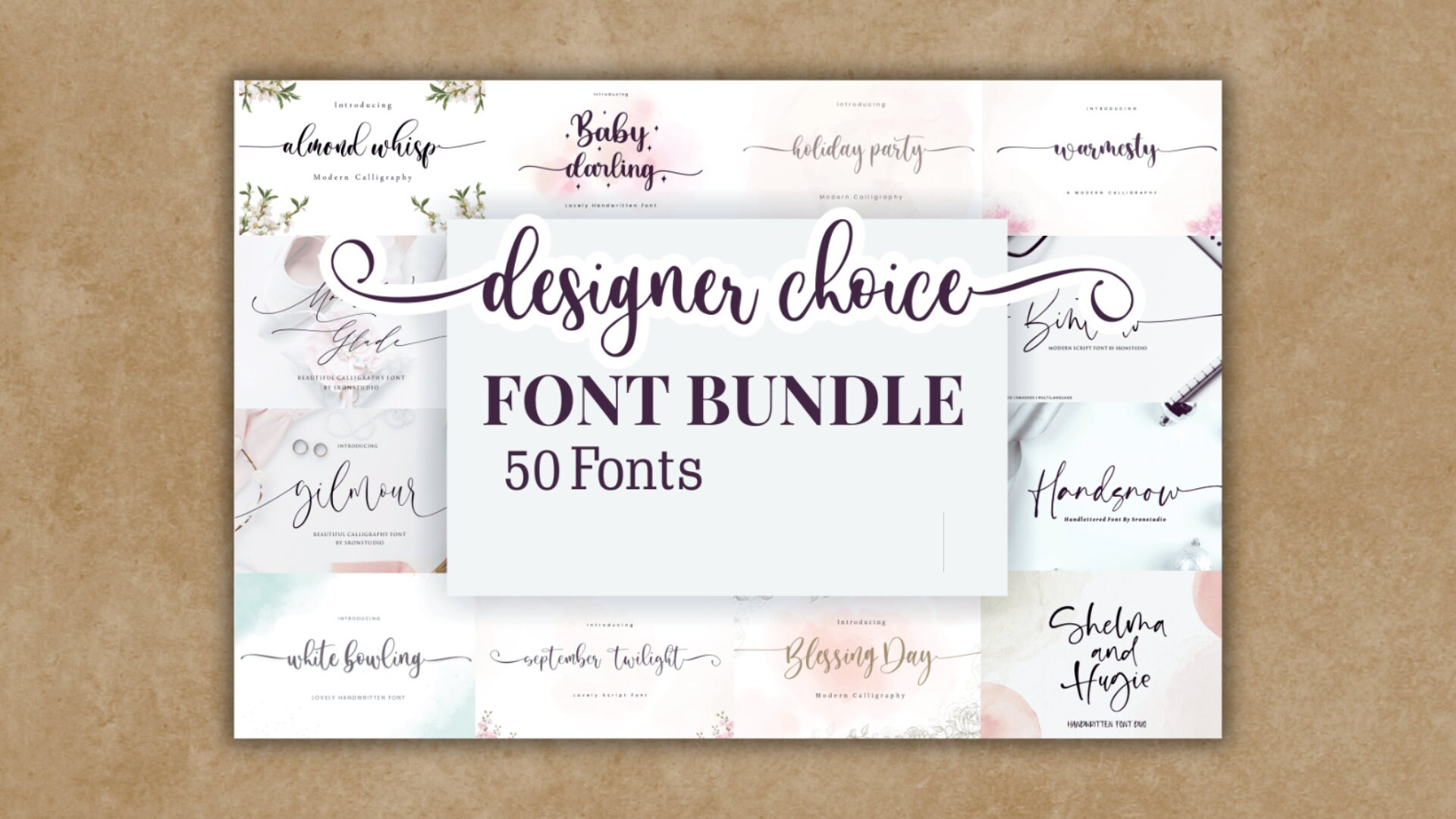 Designer Choice Font Bundle, Wedding Font, Modern Font, Display Font ...
