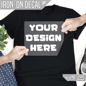 Personalized Iron-on Decal: Custom Text & Image Heat Transfer - Etsy
