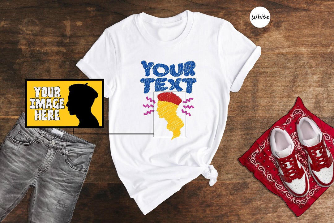 Customized Scribble Shirt: Personalized Image T-shirt - Etsy