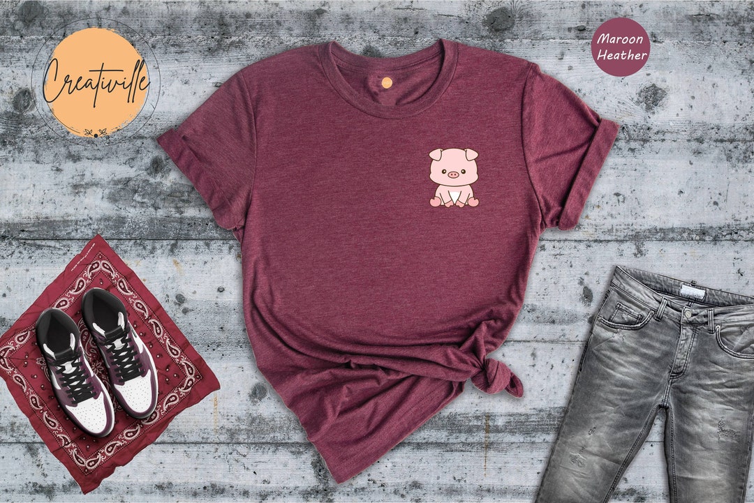 Cute Pig Shirt, Pig Mama Tee, Piglet T-shirt, Cute Piglet Tee, Farm ...