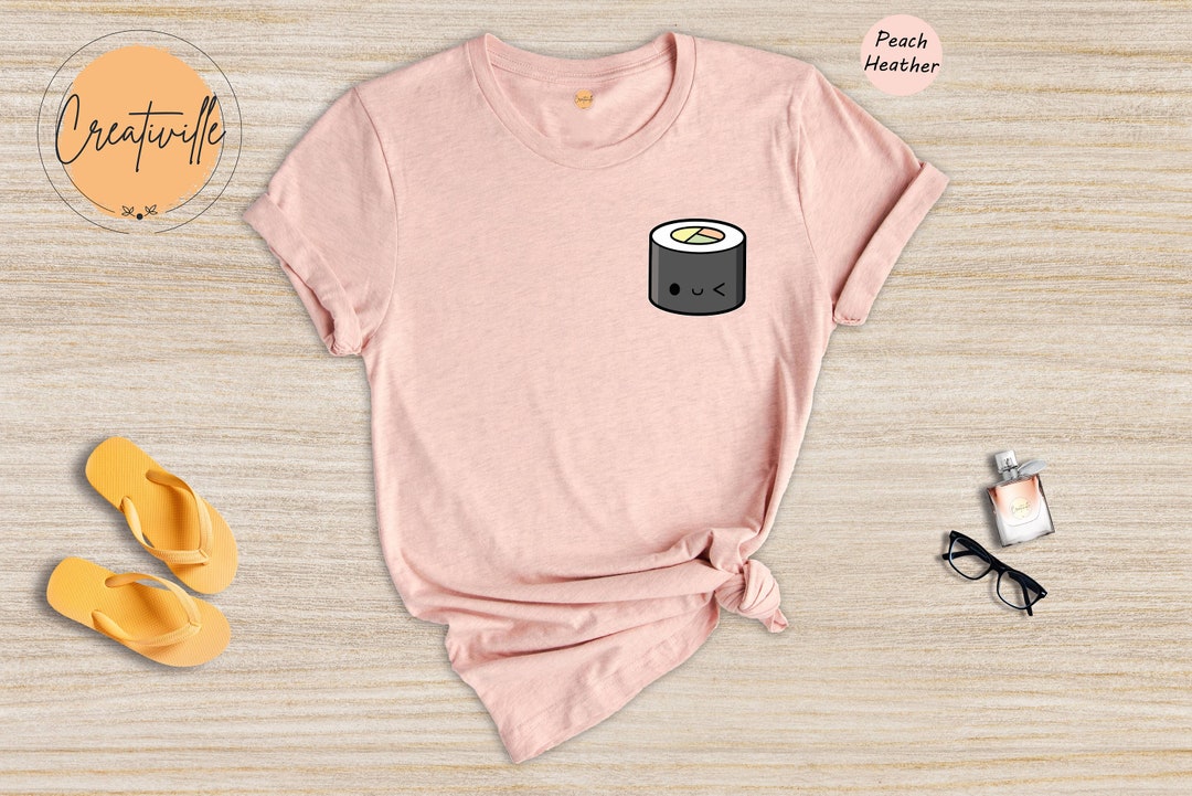 Cute Sushi Shirt, Kawaii Food Shirt, Sushi Lover T-shirt, Funny Sushi ...