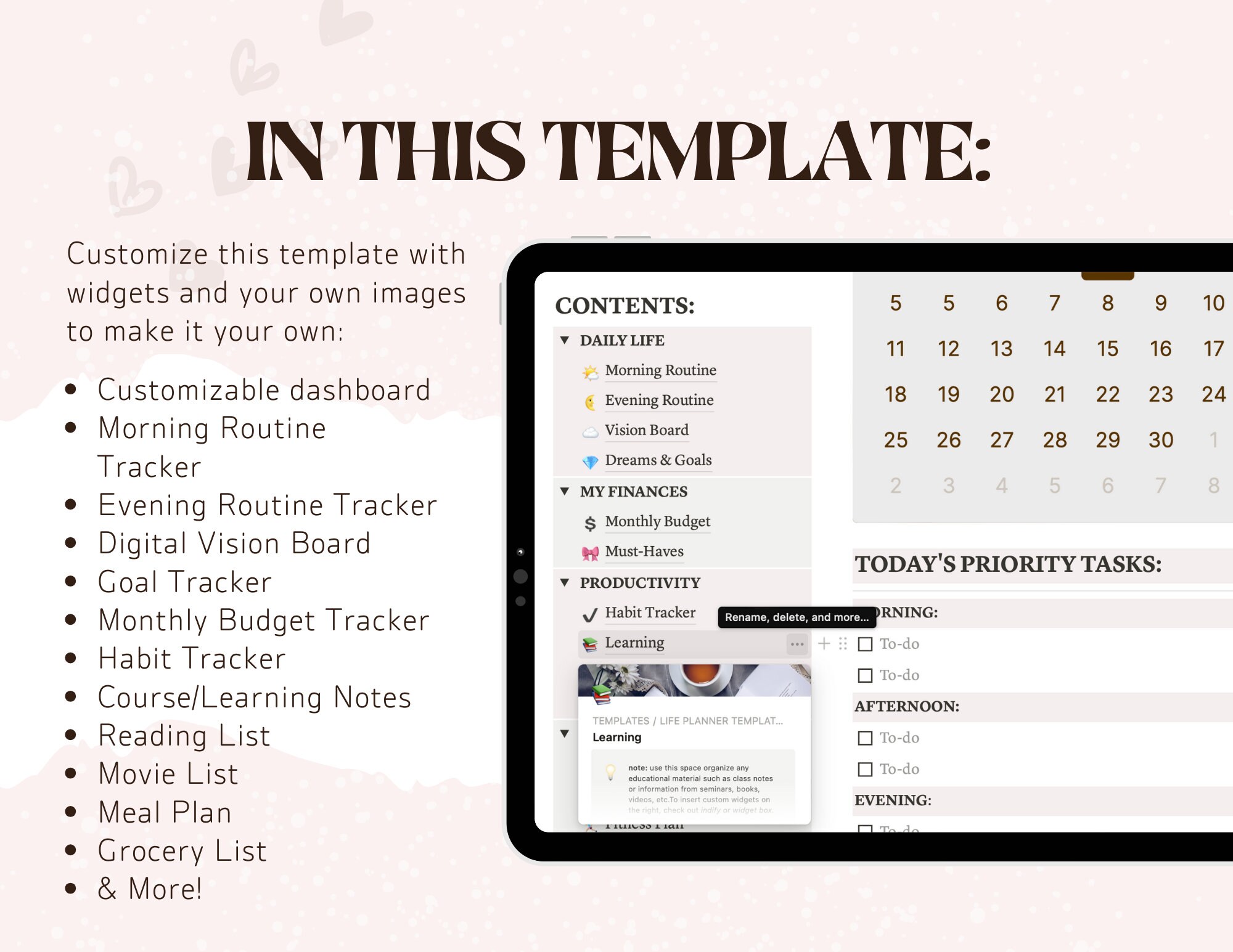 My Life Planner Notion Template for Daily Life - Etsy