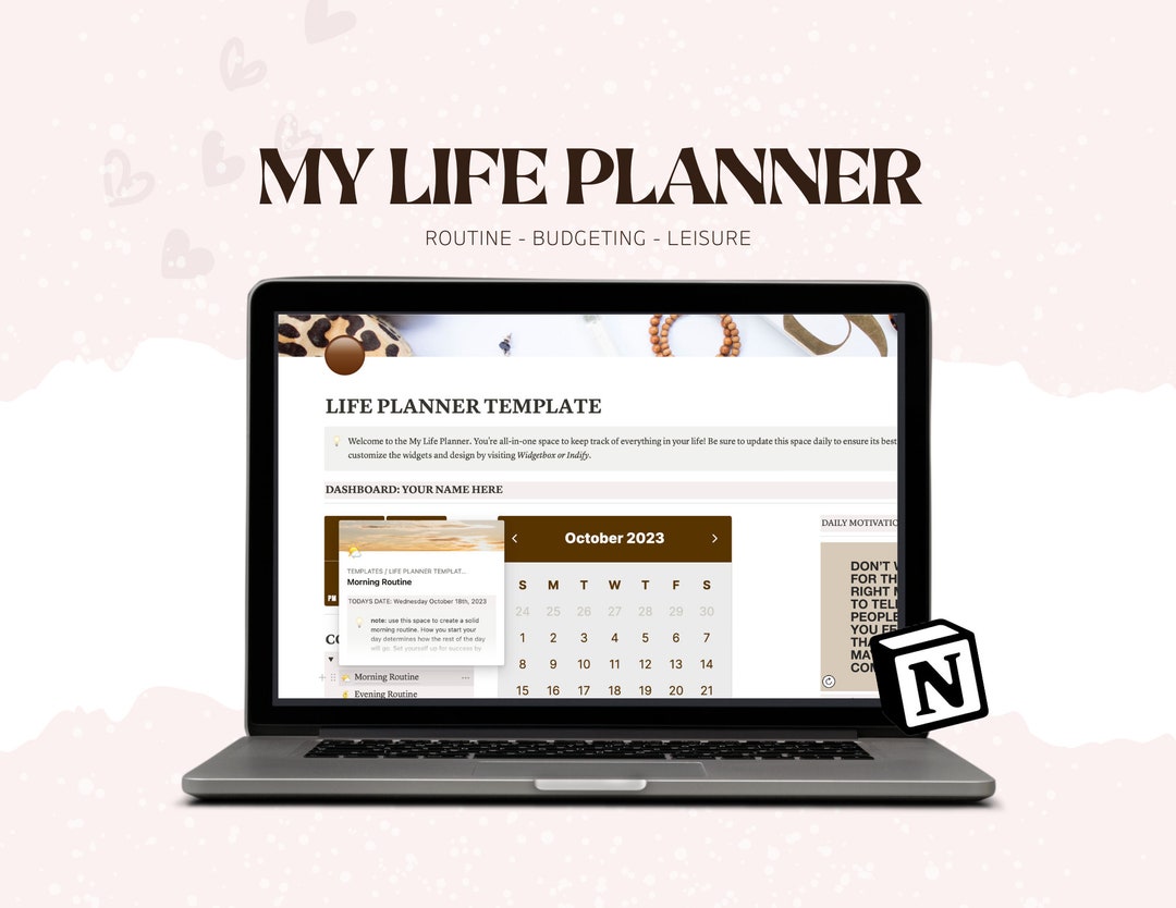 My Life Planner Notion Template for Daily Life - Etsy