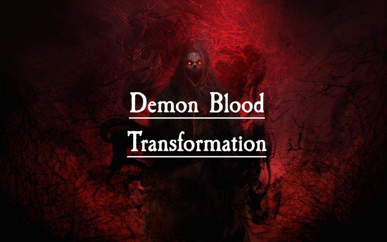 Demon Blood Transformation - Etsy