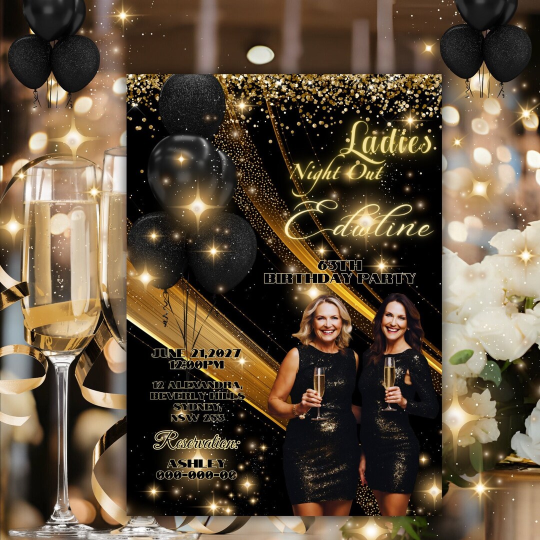 63rd Printable Birthday Invitation, Ladies Fun 63rd Invitation ...