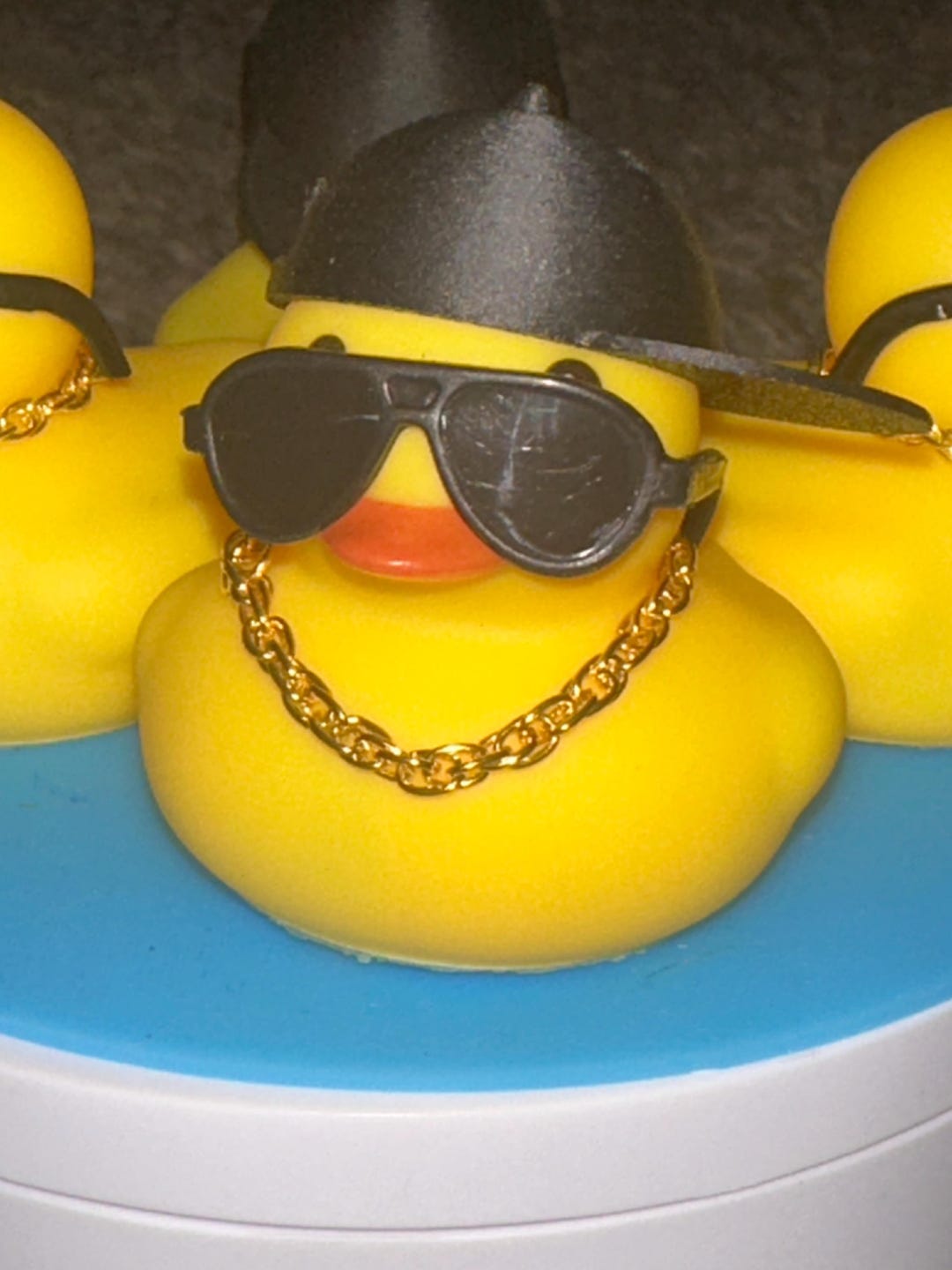 Dude Duck With Baseball Hat, Cruising Duck, Cute Gift, Gold Chain, Fun ...