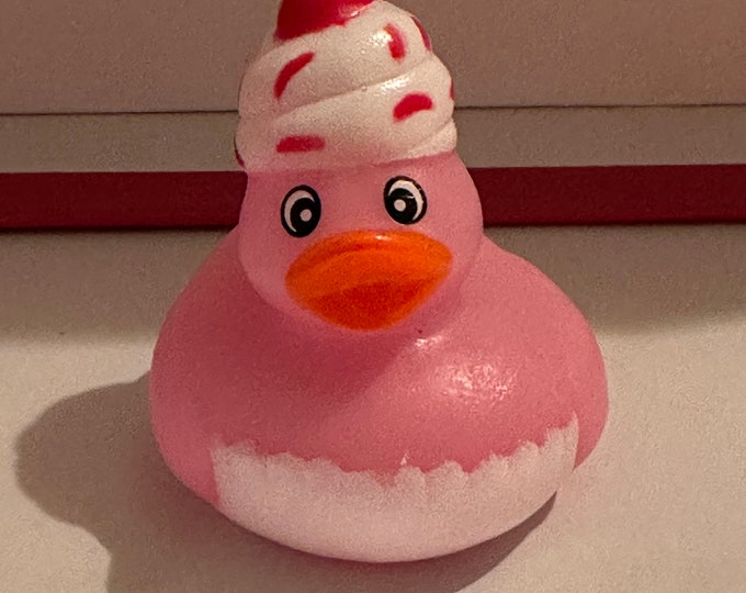 Strawberry Cupcake Rubber Duck Office Gift, Collector Duck, Dashboard ...