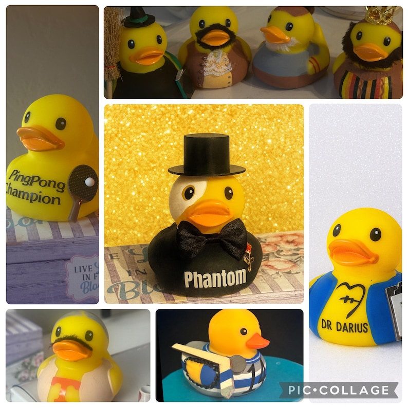 Custom Hand-painted Rubber Duck, Personalized Auntie Gift, Character ...