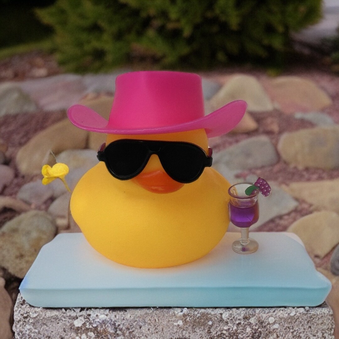 Mocktail Drink Duck, Unique Jeep Duck, Custom Cruising Duck, Cowboy ...