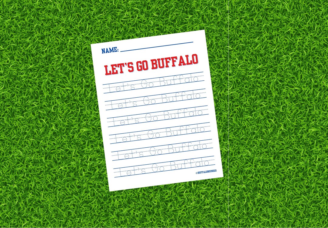 Let’s Go Buffalo Tracing Worksheet | Printable | Preschool & Elementary ...