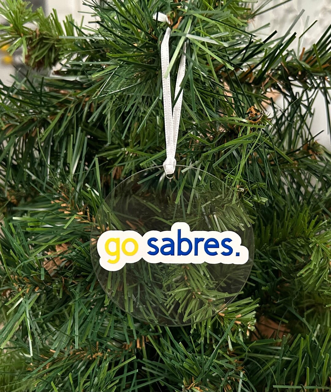 Buffalo Sabres go Sabres. 3 Inch Clear Acrylic Ornament Buffalo Sabres ...