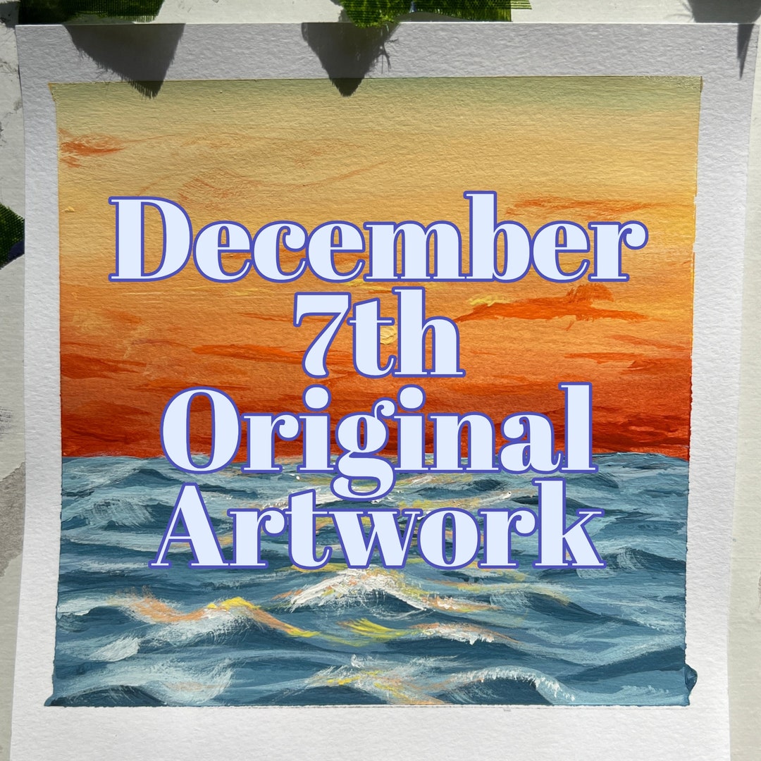 December 7th Birthday Painting - Artwork - Hand Painted - Synesthesia ...