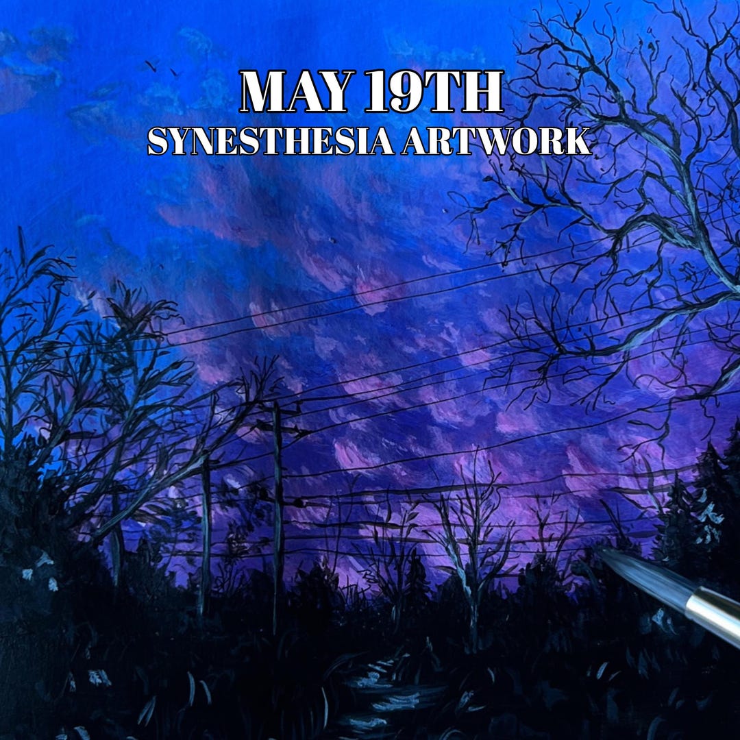 May 19th Birthday Painting - Artwork - Hand Painted - Synesthesia Art ...