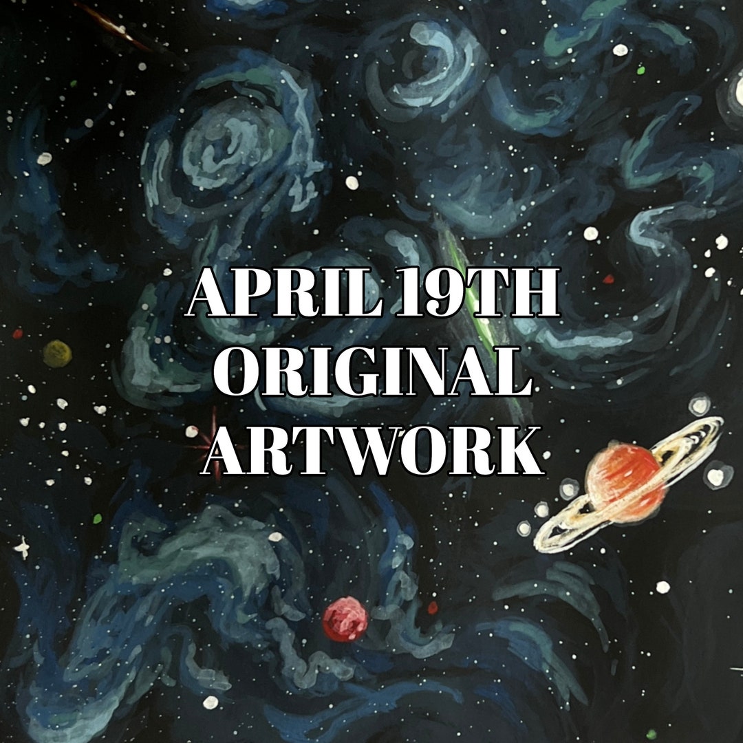 April 19th Birthday Painting - Artwork - Hand Painted - Synesthesia Art ...