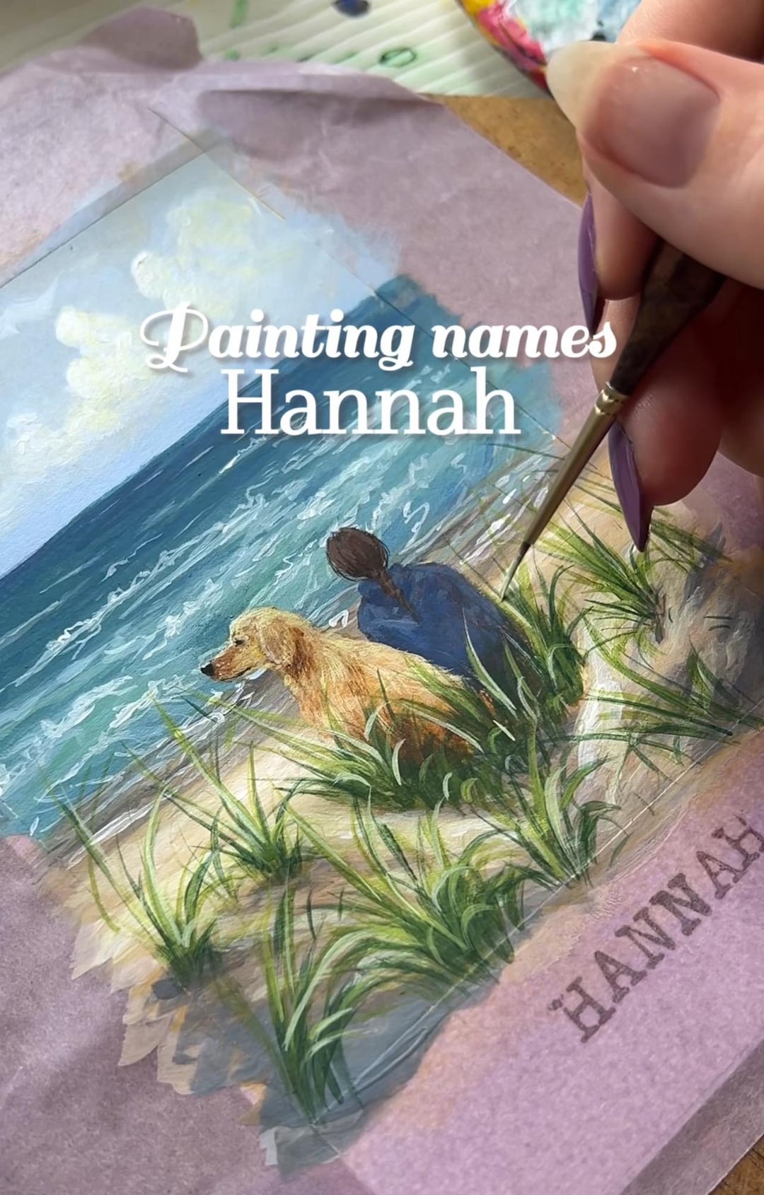 Hannah Name Painting - Artwork - Hand Painted - Synesthesia Art - Gift ...